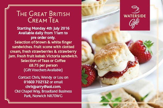 The Great British Cream Tea at Waterside Cafe - Broadland Business Park